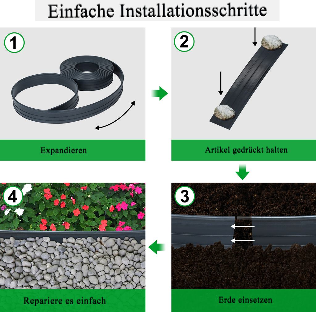 LZQ Plastové obruby trávníků 15 m Plastové | Kaufland.cz