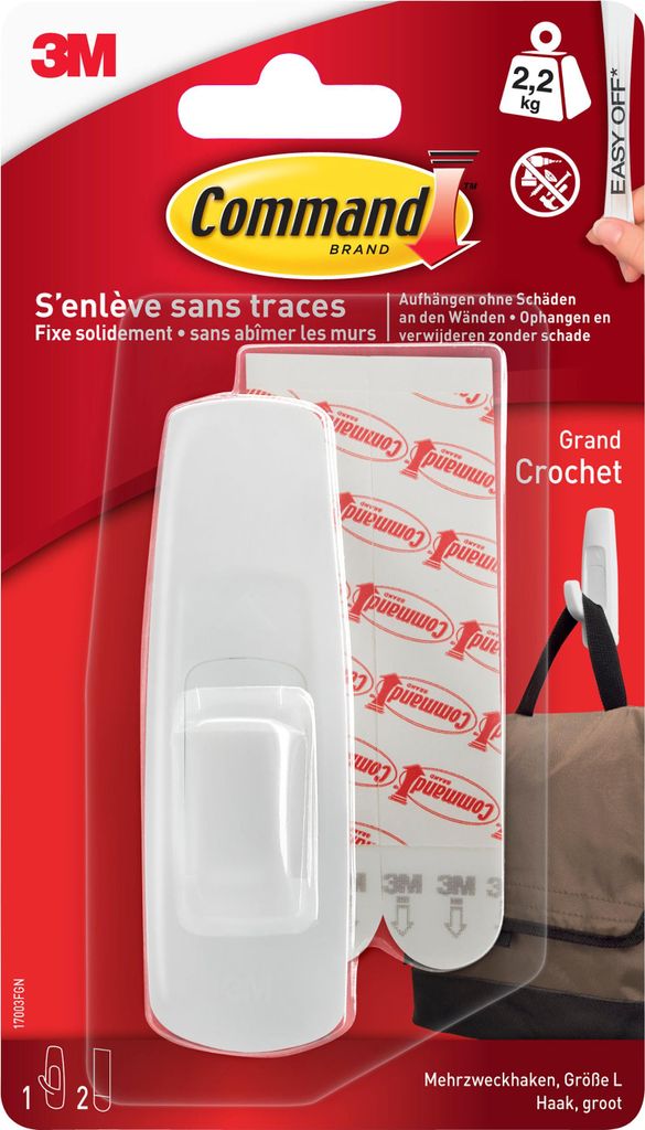 Command 17003FGN Crochet universel 3M Command, plastique,