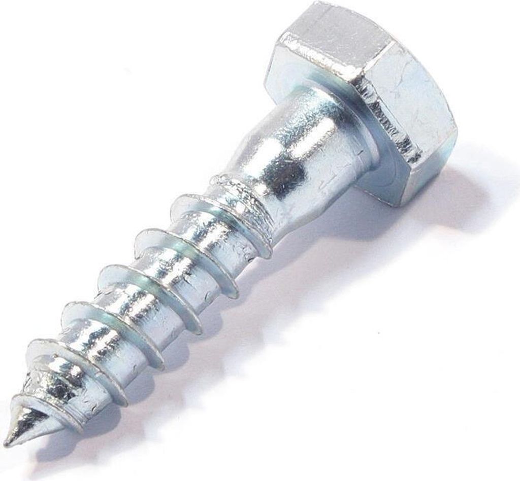 DIN 571 Stahl galvanisch verzinkt Sechskant-Holzschrauben M