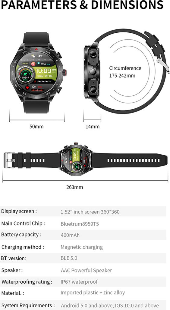 T95 Smartwatch, Bluetooth-Headset, 2-in-1, | Kaufland.de