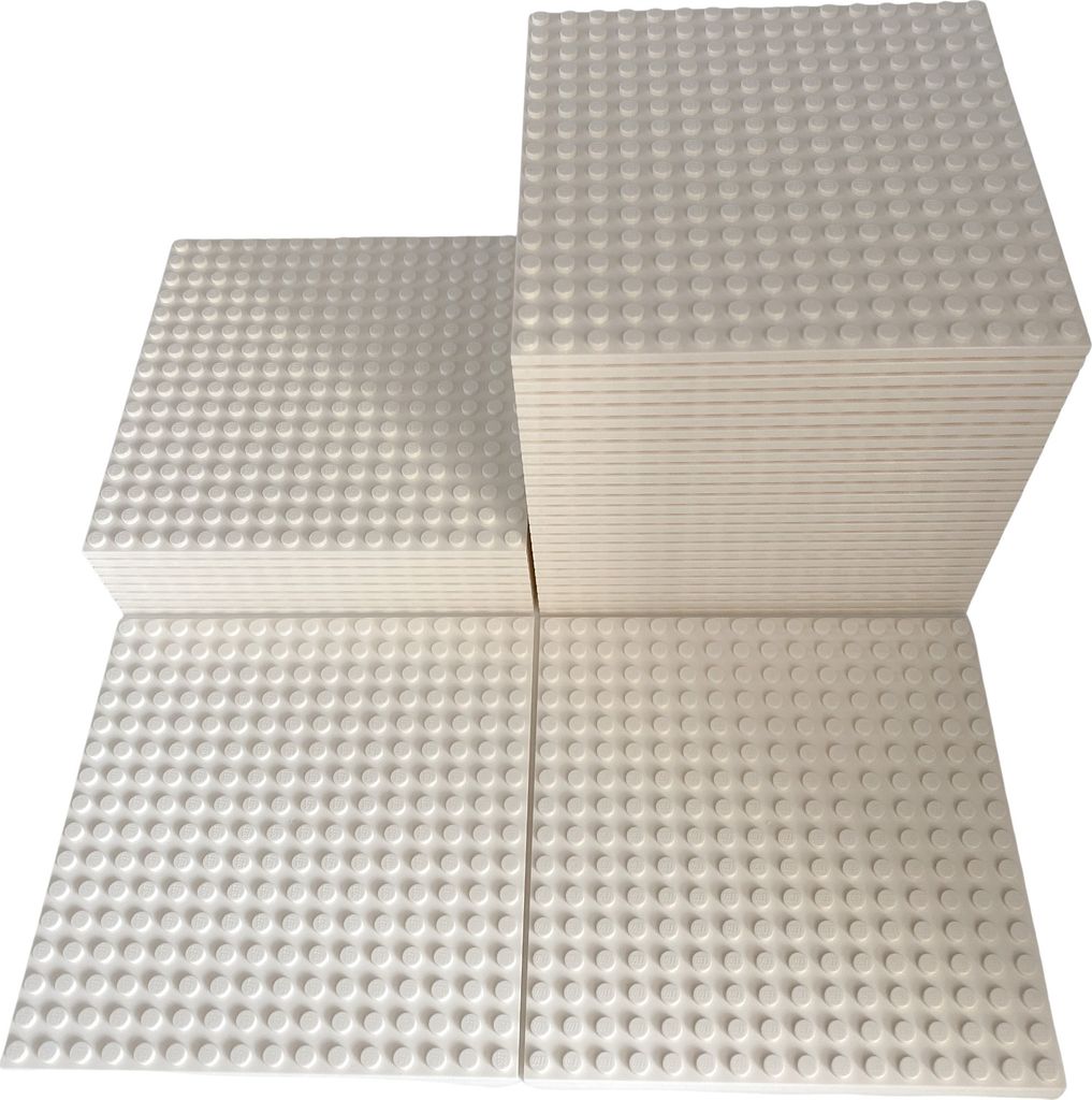 Stavební desky LEGO® 16x16 bílé oboustranně stavitelné