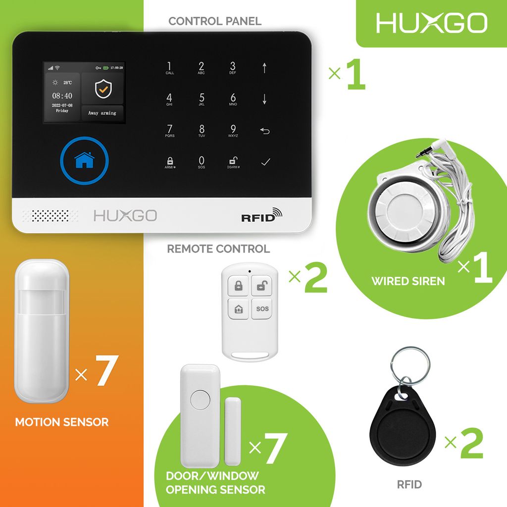 HUXGO HXA003 Alarmanlage Haus WiFi + GSM 2G | Kaufland.de
