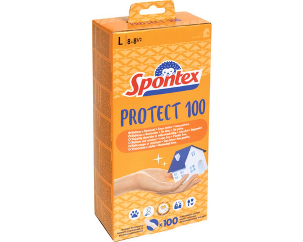 Rukavice Spontex Protect jednorázové velikost L 100 ks