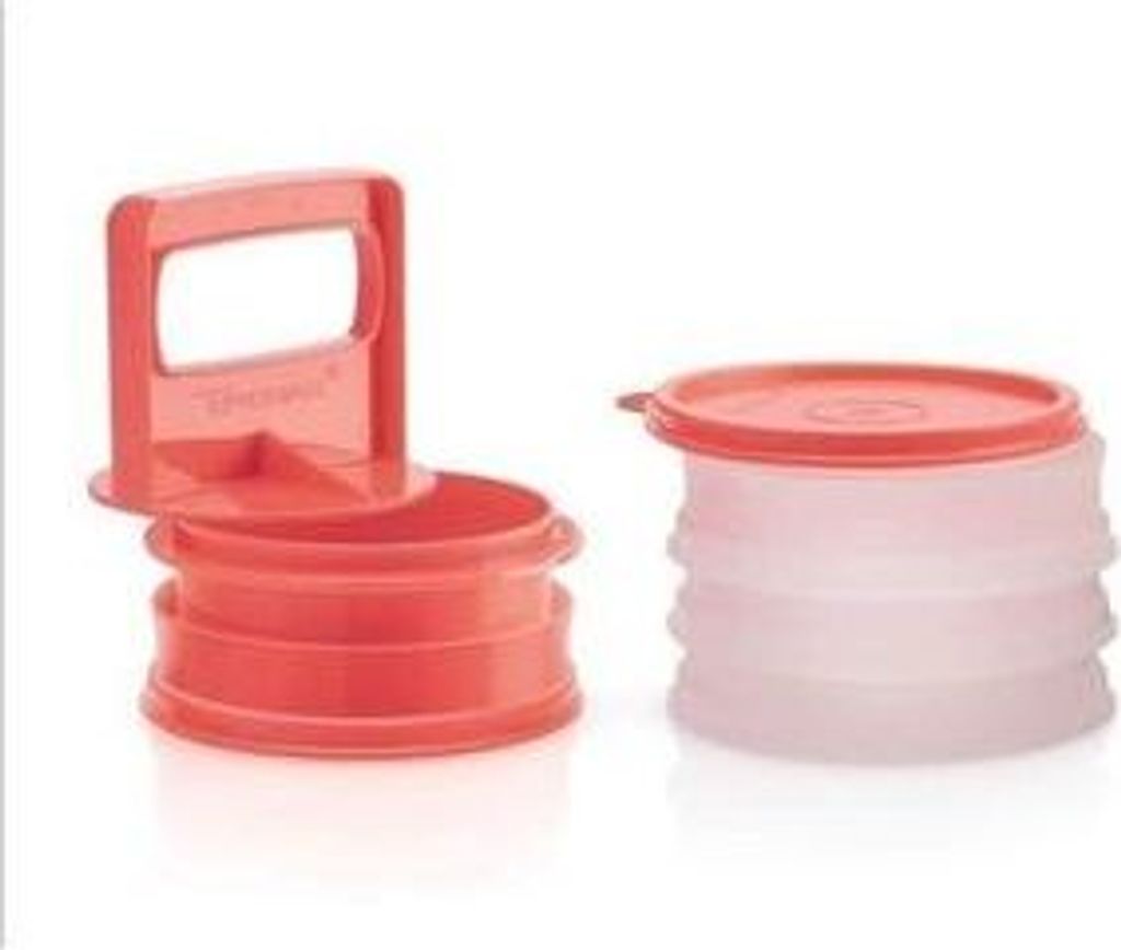 Tupperware Hamburger-Press- und Keeper-Set 4 x 200 g