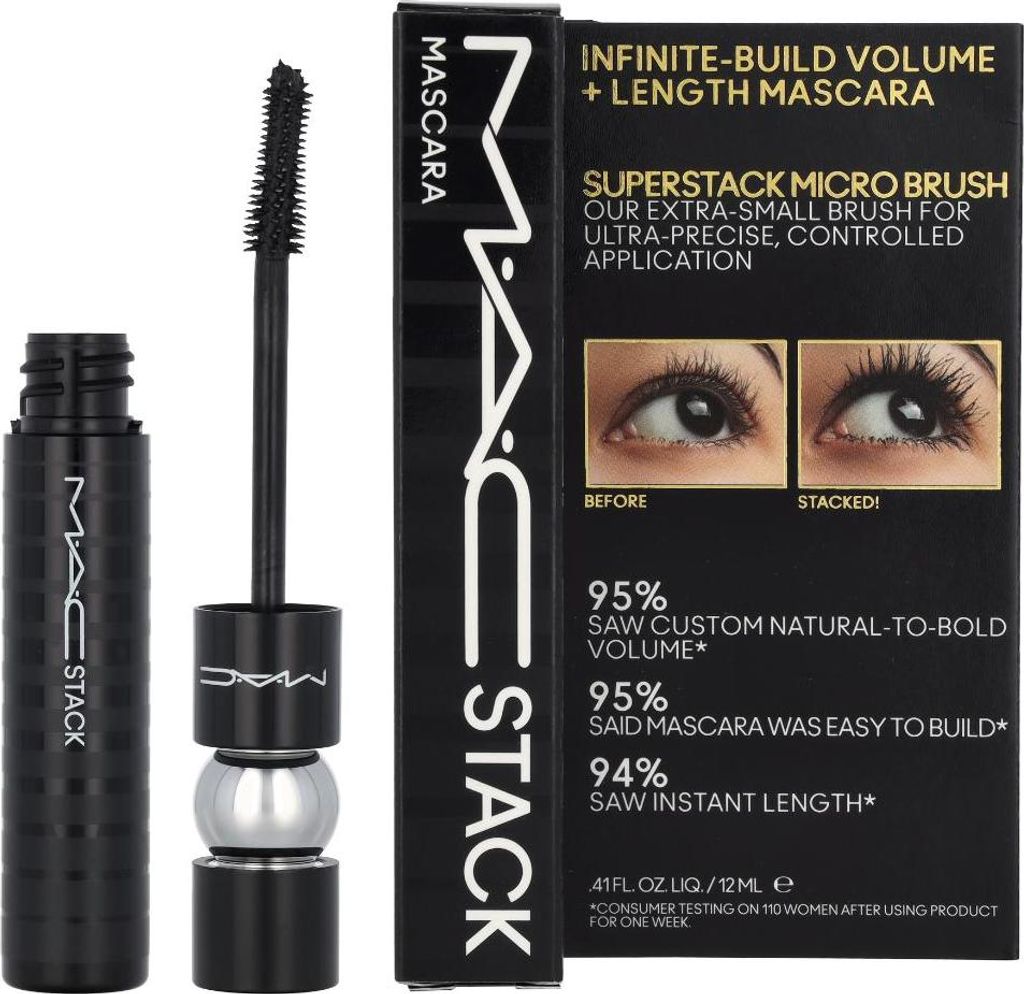 Mac Stack Micro Brush Mascara Black 12ml Maskary