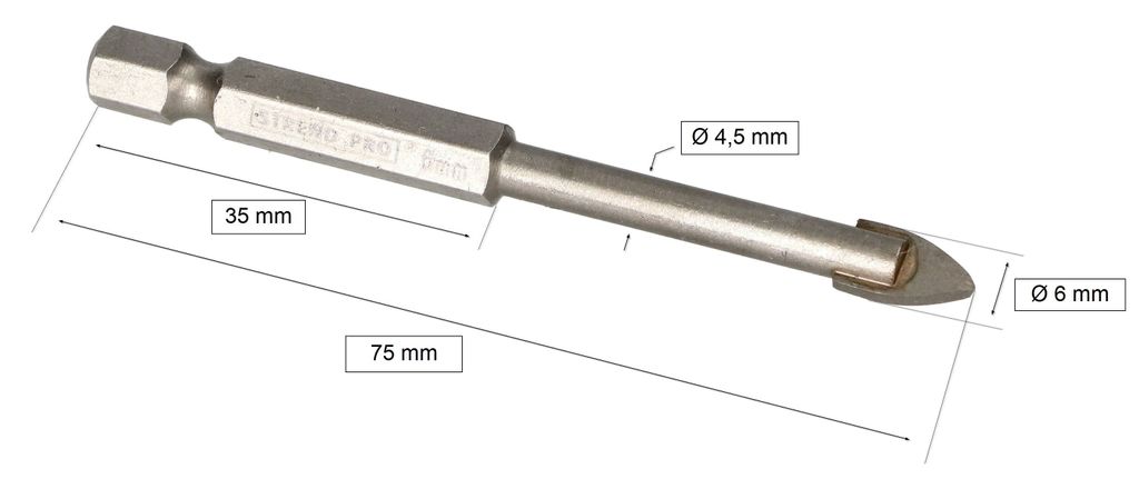 KOTARBAU® Vrták do skla 6 mm Keramická deska | Kaufland.cz