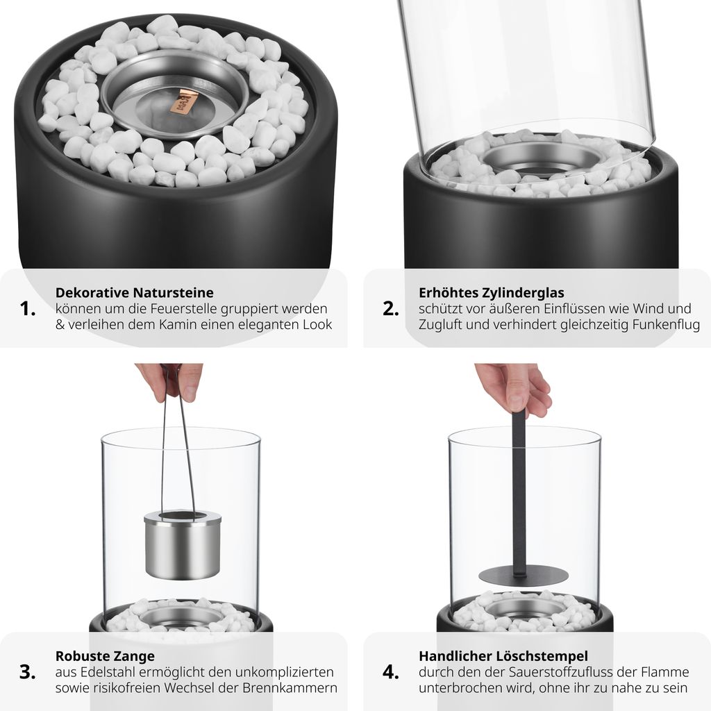 Bioethanol-Tischkamin Damine, hitzefest, 2 | Kaufland.de