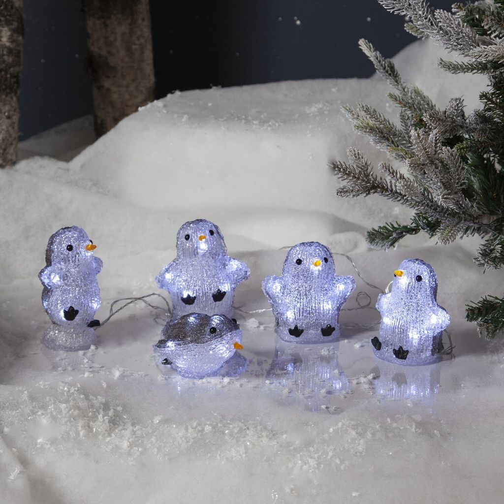 Figurki ogrodowe pingwinki Led CRYSTALO na | Kaufland.pl