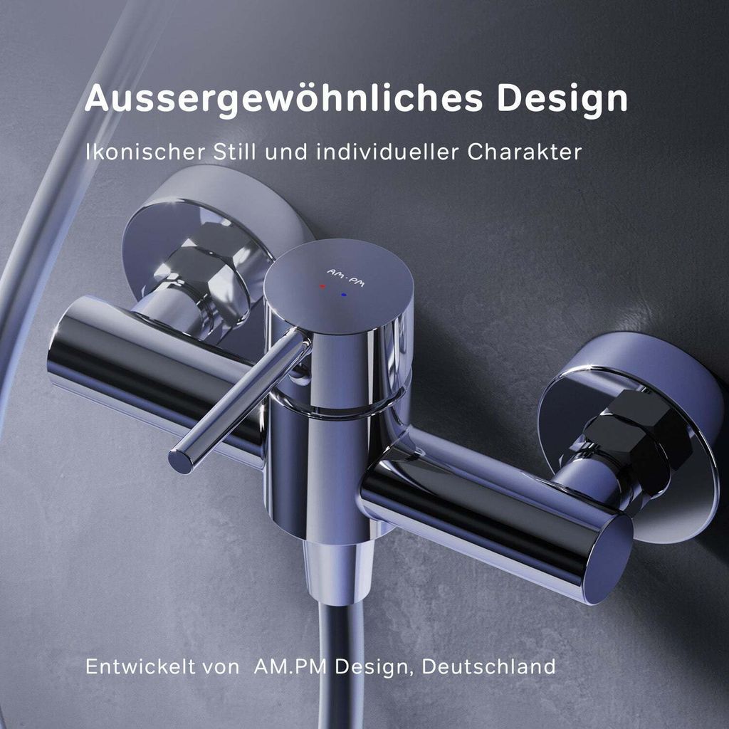 Elegantes Chrom Armatur Vertzt Ebenbild