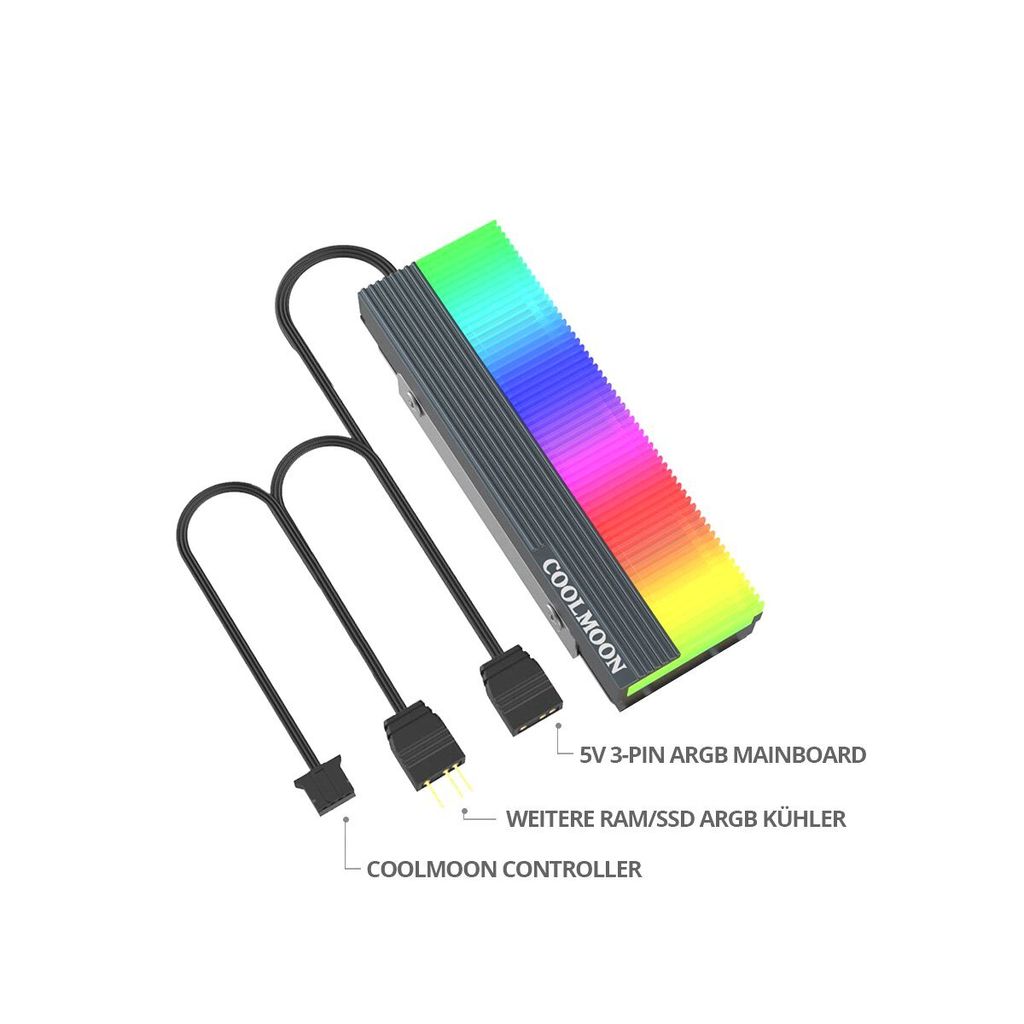 COOLMOON LED A-RGB RGB M.2 Kühler Heatsink | Kaufland.de