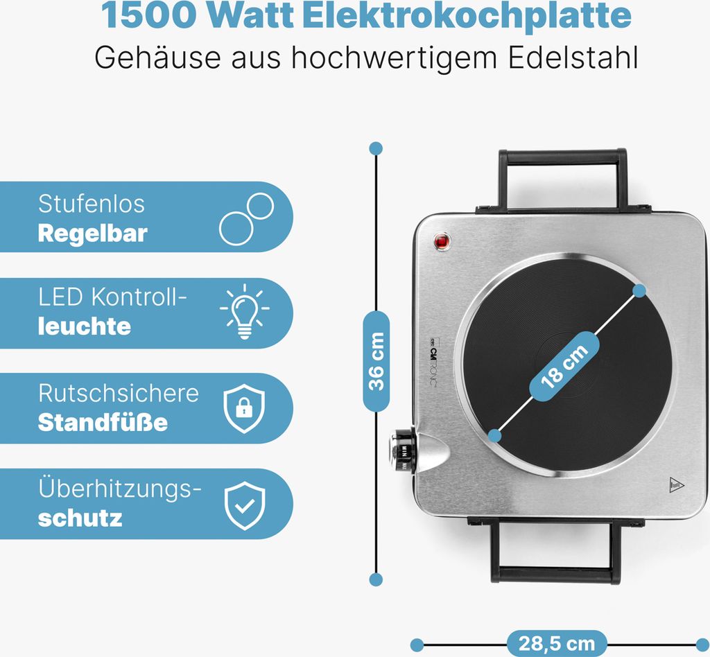Clatronic® Kochplatte elektrisch mit 1500 | Kaufland.de