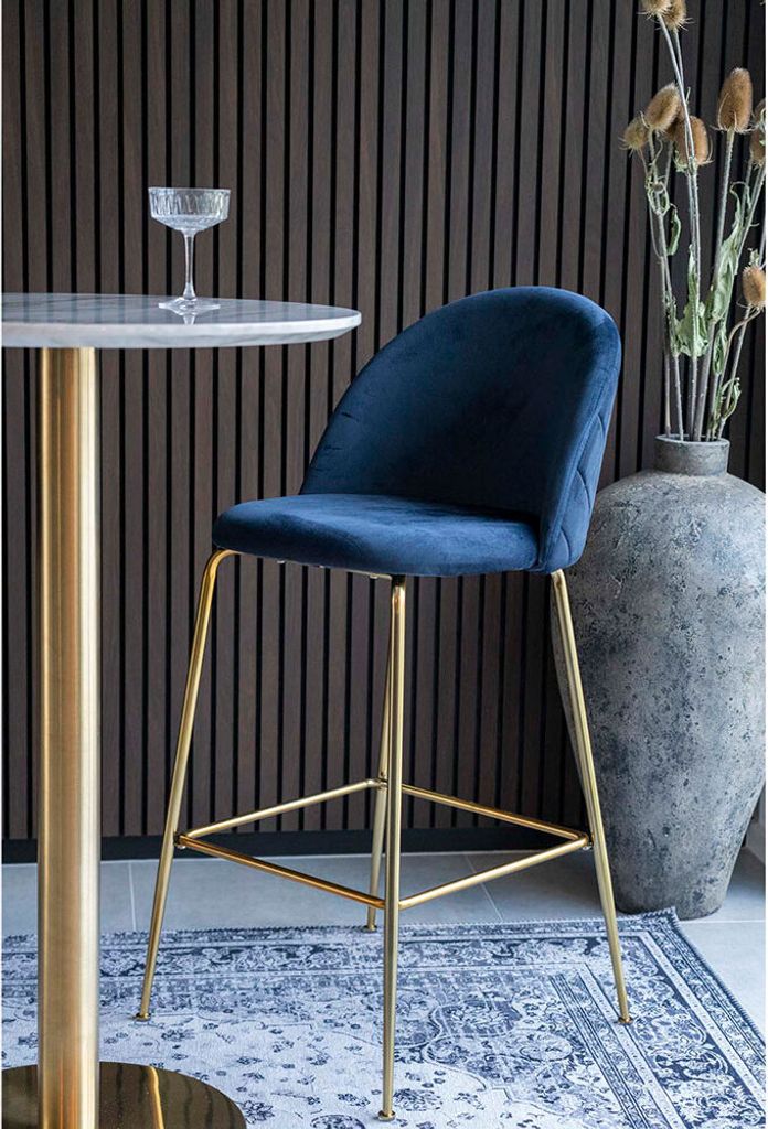 House Collection Barhocker Liva Gold Blau | Kaufland.de