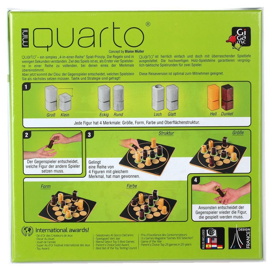 Quarto Mini, Brettspiel, für 2 Spieler, ab 8 | Kaufland.de