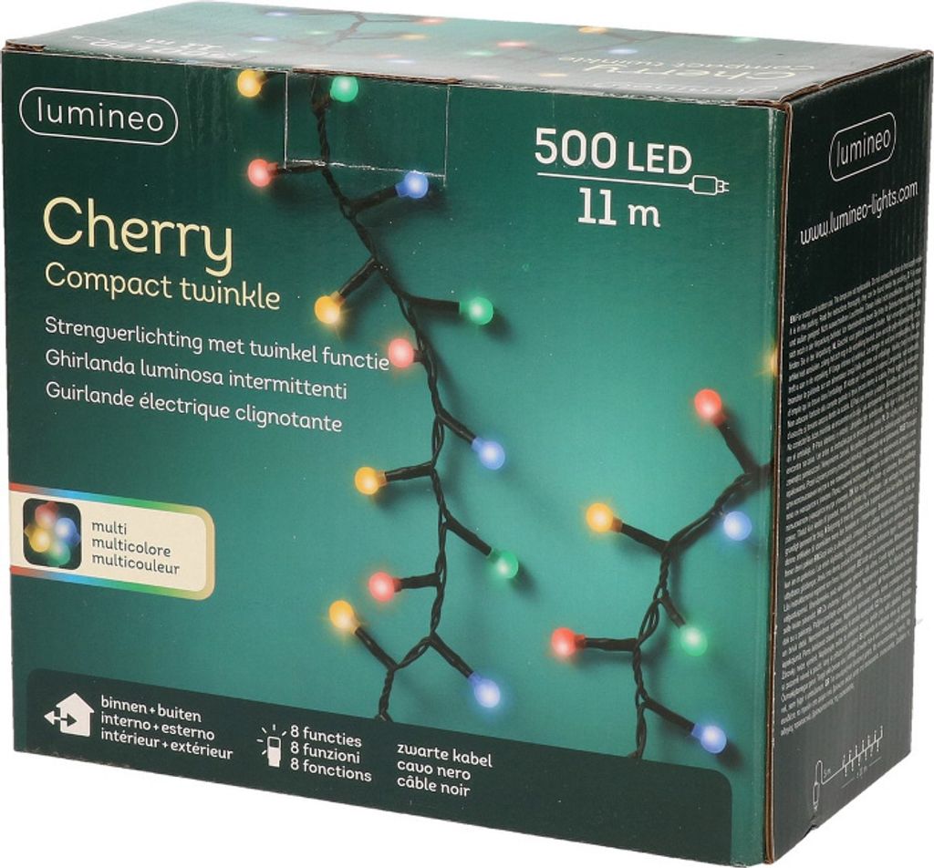 Lumineo Lichterkette CHERRY Compact Twinkle 500 LED 11 m