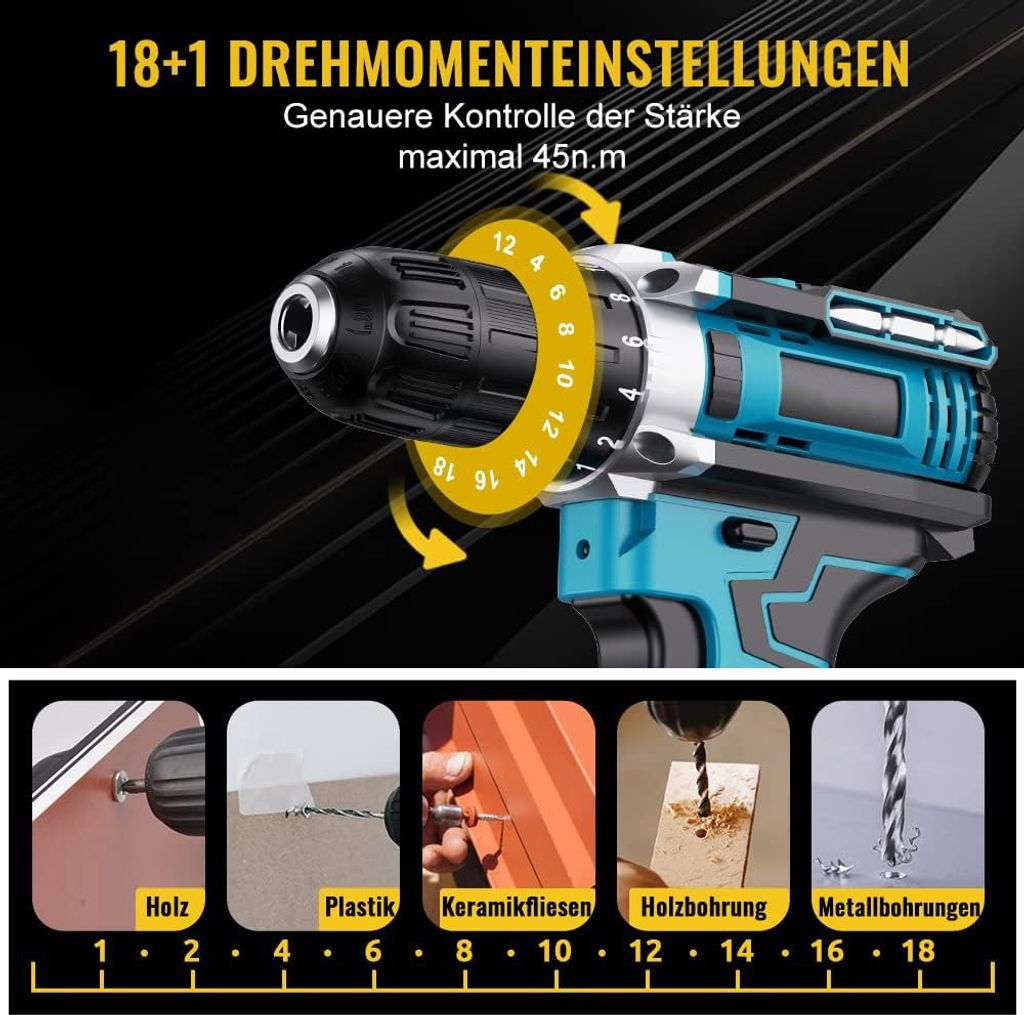 Akku Schraubendreher, 21V Akkuschrauber, mit | Kaufland.de