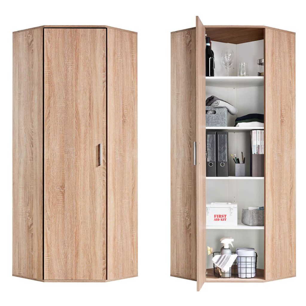 Luxus Eckschrank Sonoma Eiche Bild