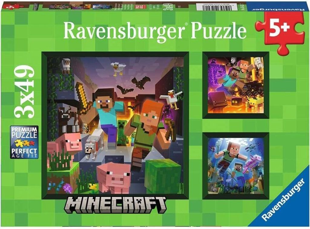 Ravensburger Minecraft Biomes 3x49 kusov | Kaufland.sk