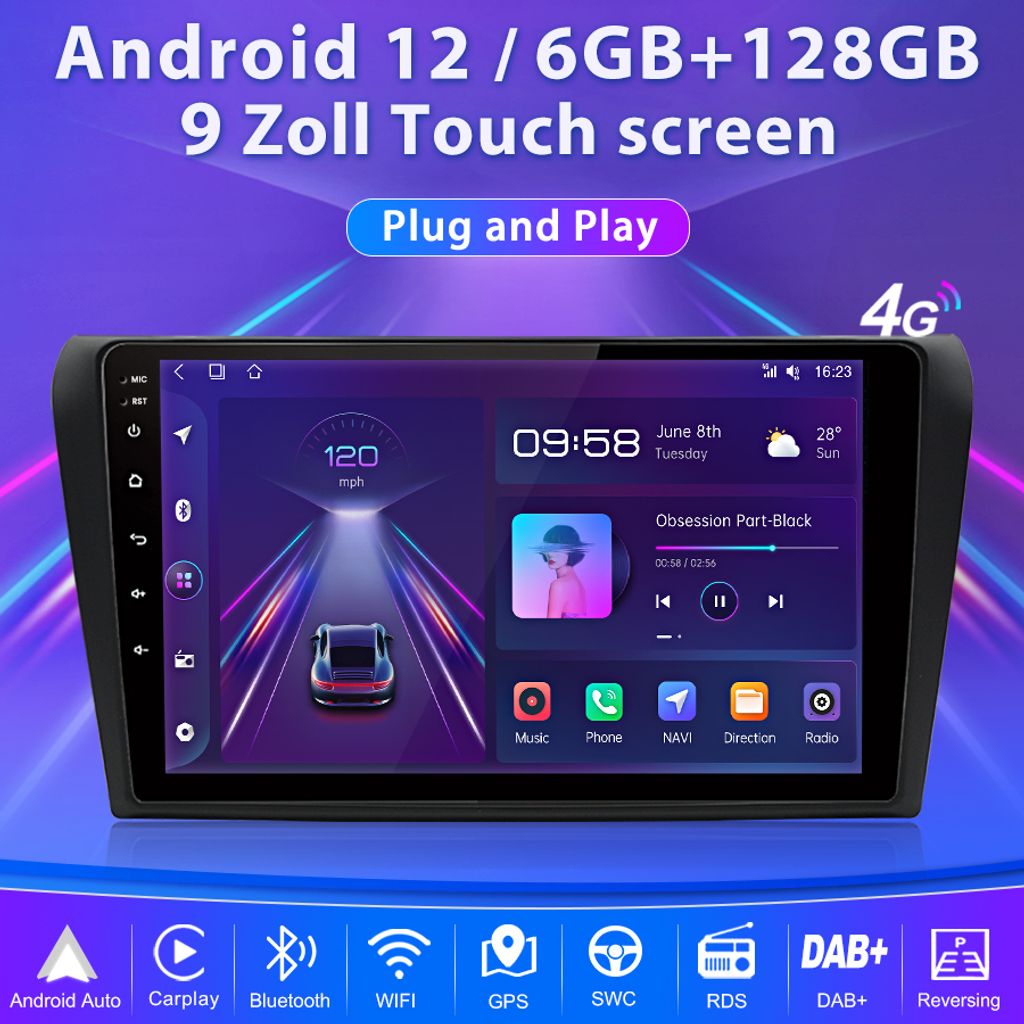 6+128G Android12 Autoradio''Für Mazda3 | Kaufland.cz