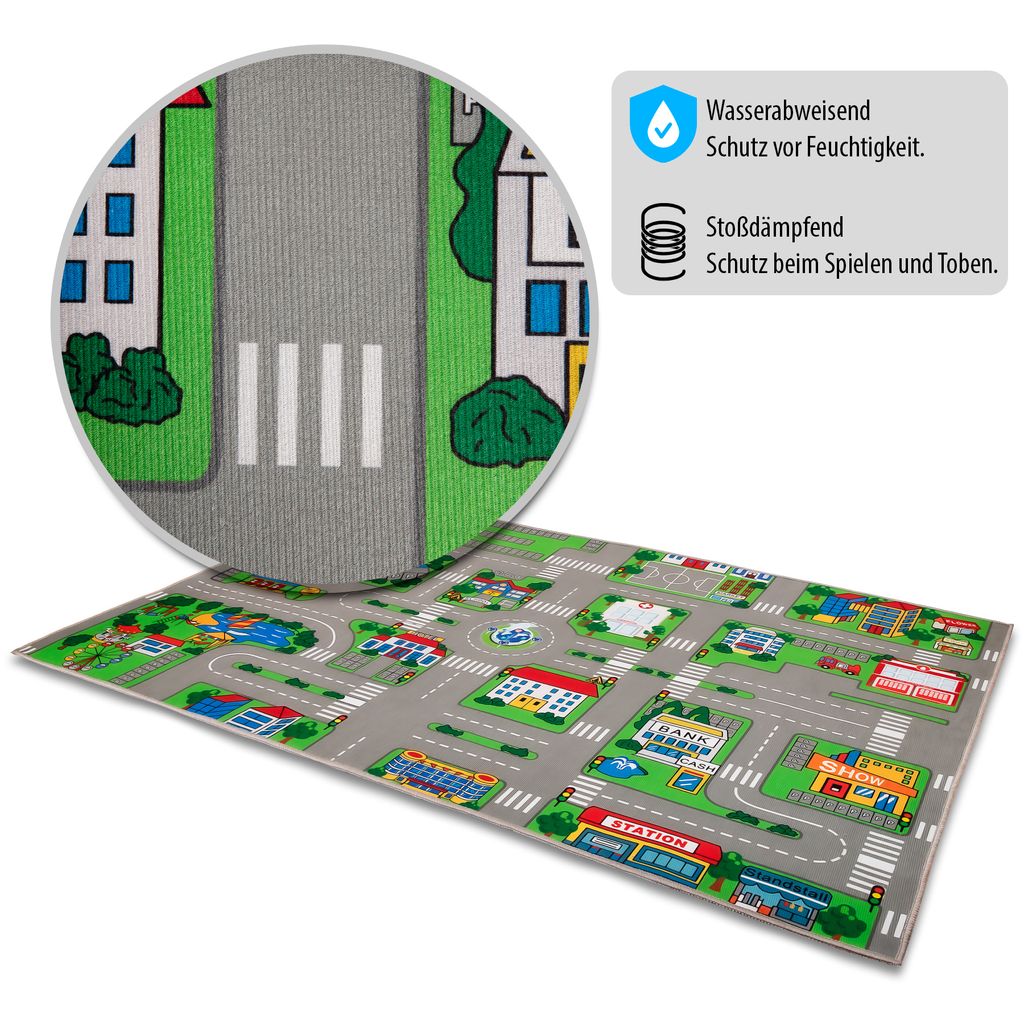 BigDean Spielteppich Kinder in Stadt Design | Kaufland.de