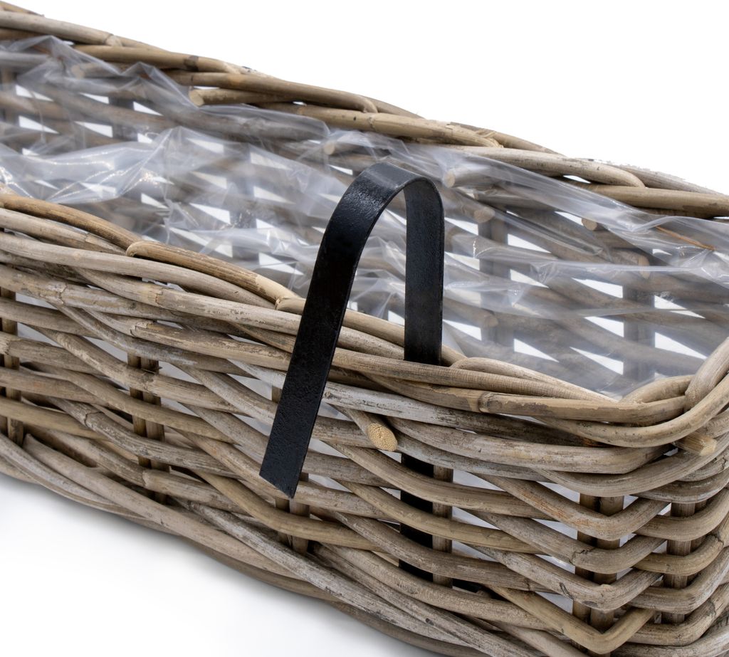 Rattan Balkonkasten natur 60 x 20 cm - 2er | Kaufland.de