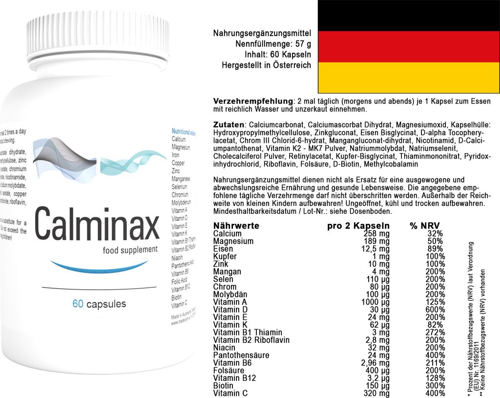 Calminax Forte - 300 Kapseln (5 x 60 Kapseln) | Kaufland.de