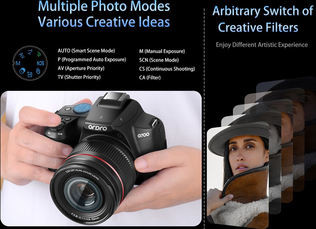 ORDRO G700 4K-Digitalkamera, WiFi, digitale | Kaufland.de