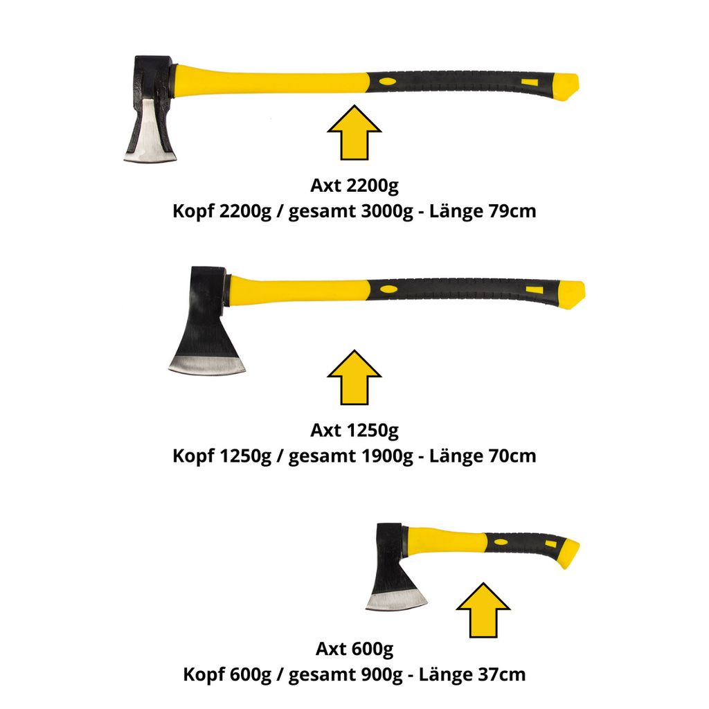 SEVICO 3er Axt Set Beil Spaltaxt Spaltbeil | Kaufland.de