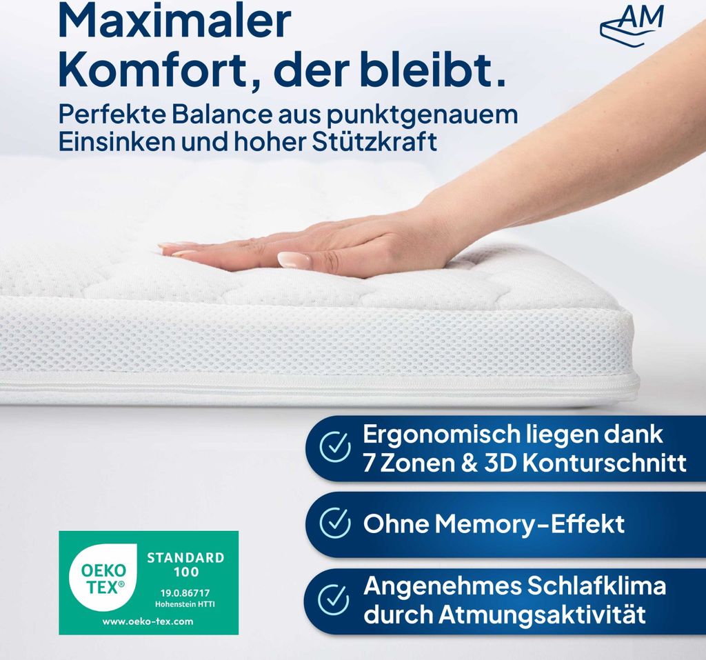 Spannende 7 Zonen Kaltschaum Topper Bild
