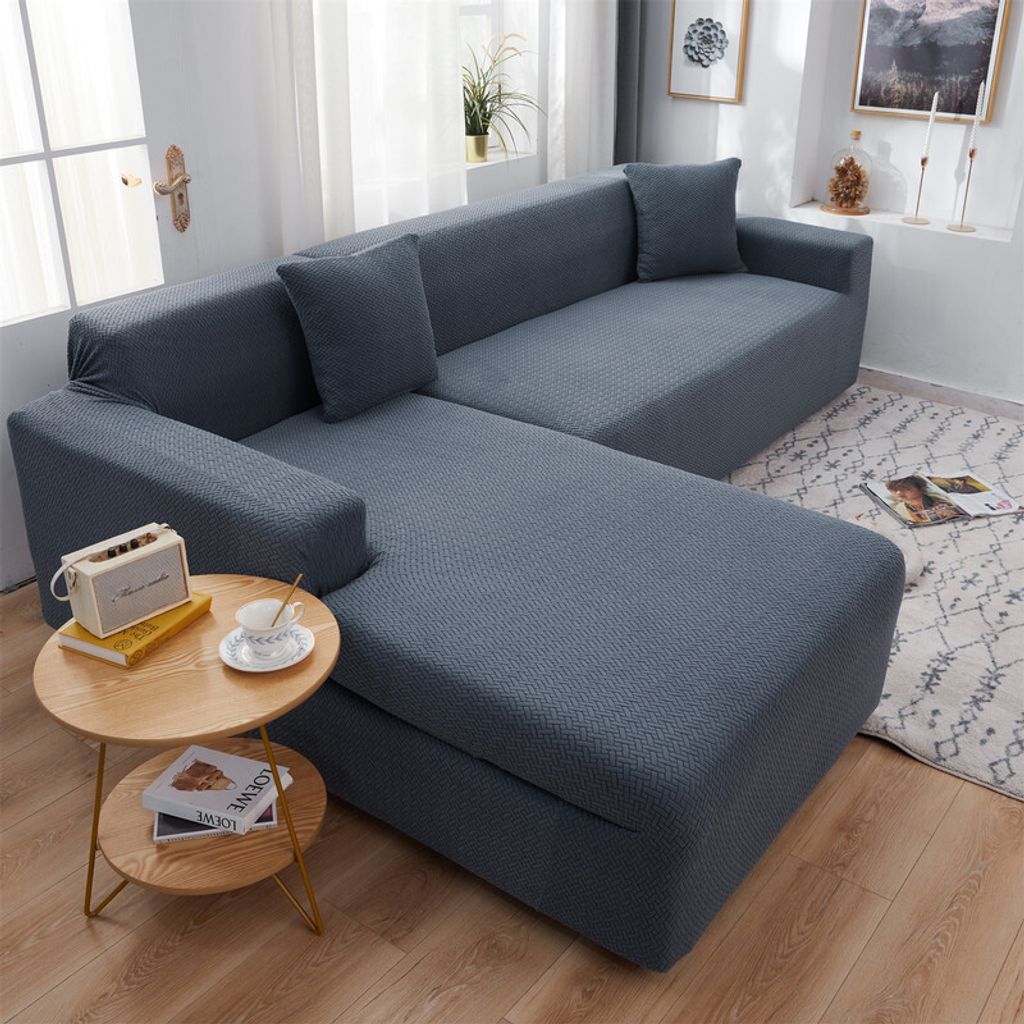 (tmavě šedý) potah na pohovku ve tvaru L, | Kaufland.cz