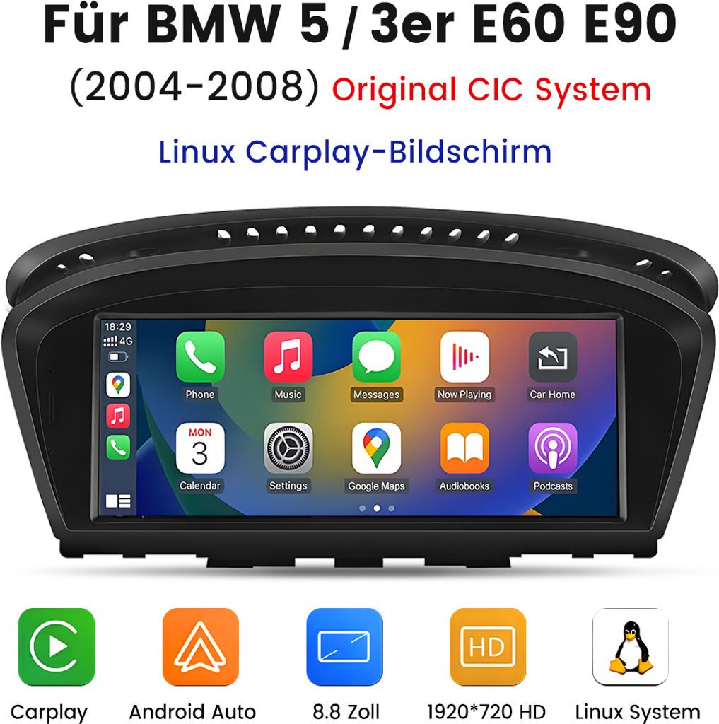 8.9''Linux autoradio carplay GPS navi Für bmw | Kaufland.cz