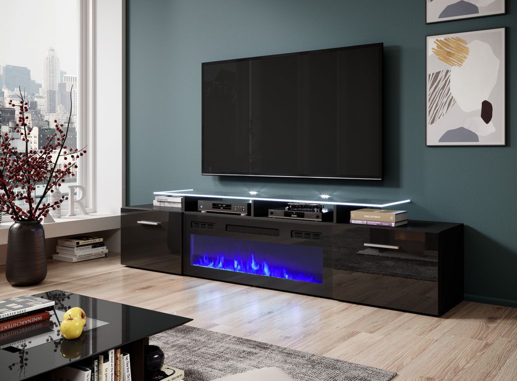 Faszinierend Fernsehschrank Mit Kamin Bild