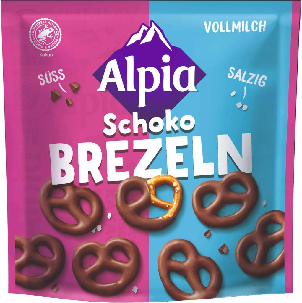 Alpia Schoko Brezel Vollmilch salzige Brezeln in Schokolade