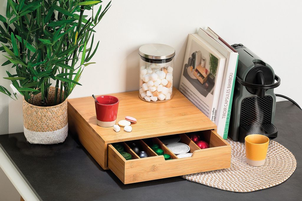 Bambusový box na kávové kapsle | Kaufland.cz