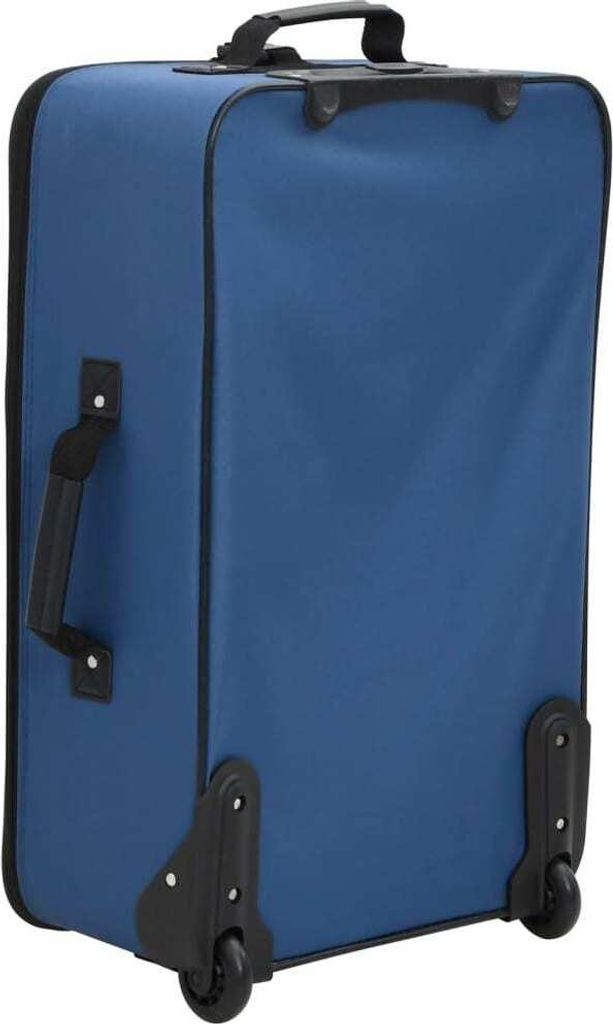 vidaXL 5-tlg. Reisekoffer-Set Blau Stoff | Kaufland.de