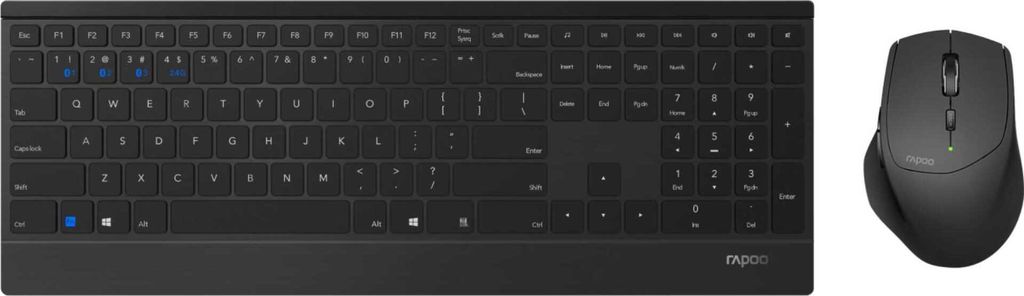 Rapoo 9500M - Set klávesnice a myši - bezdrôtový - 2,4 GHz,