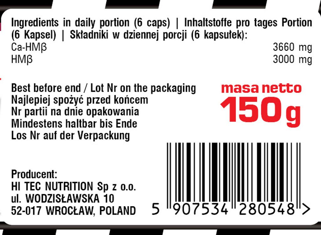 HI TEC Nutrition HMB Kapseln - 200 Kapseln | Kaufland.de
