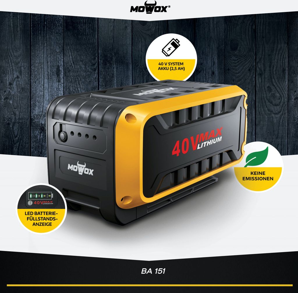 Mowox® BA 151 Lithium Batterie 40V - 2,5Ah - | Kaufland.de