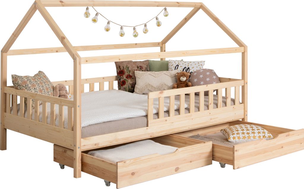 TiCAA Kinderbett Hausbett "Kay" 100x200 inkl. | Kaufland.de