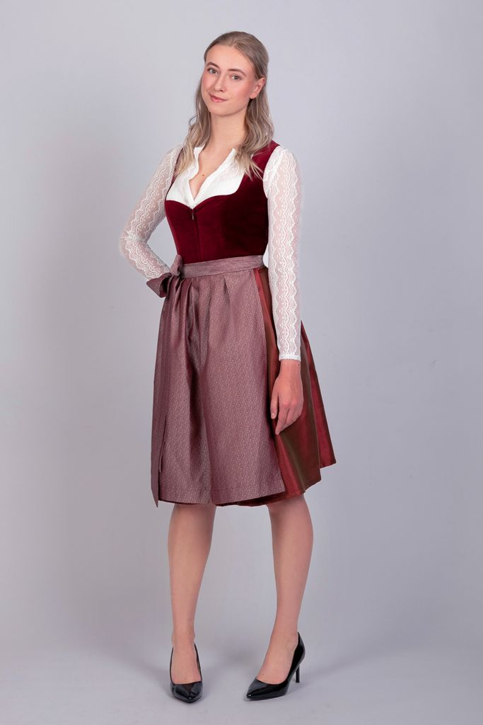 Edelnice Midi Dirndl Lilly Samt Rot 40 Dirndl | Kaufland.de
