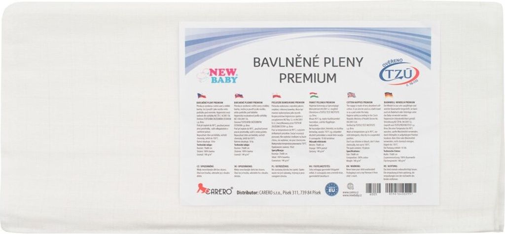 Bavlněné pleny NEW BABY 70x80 cm PREMIUM 10 | Kaufland.cz