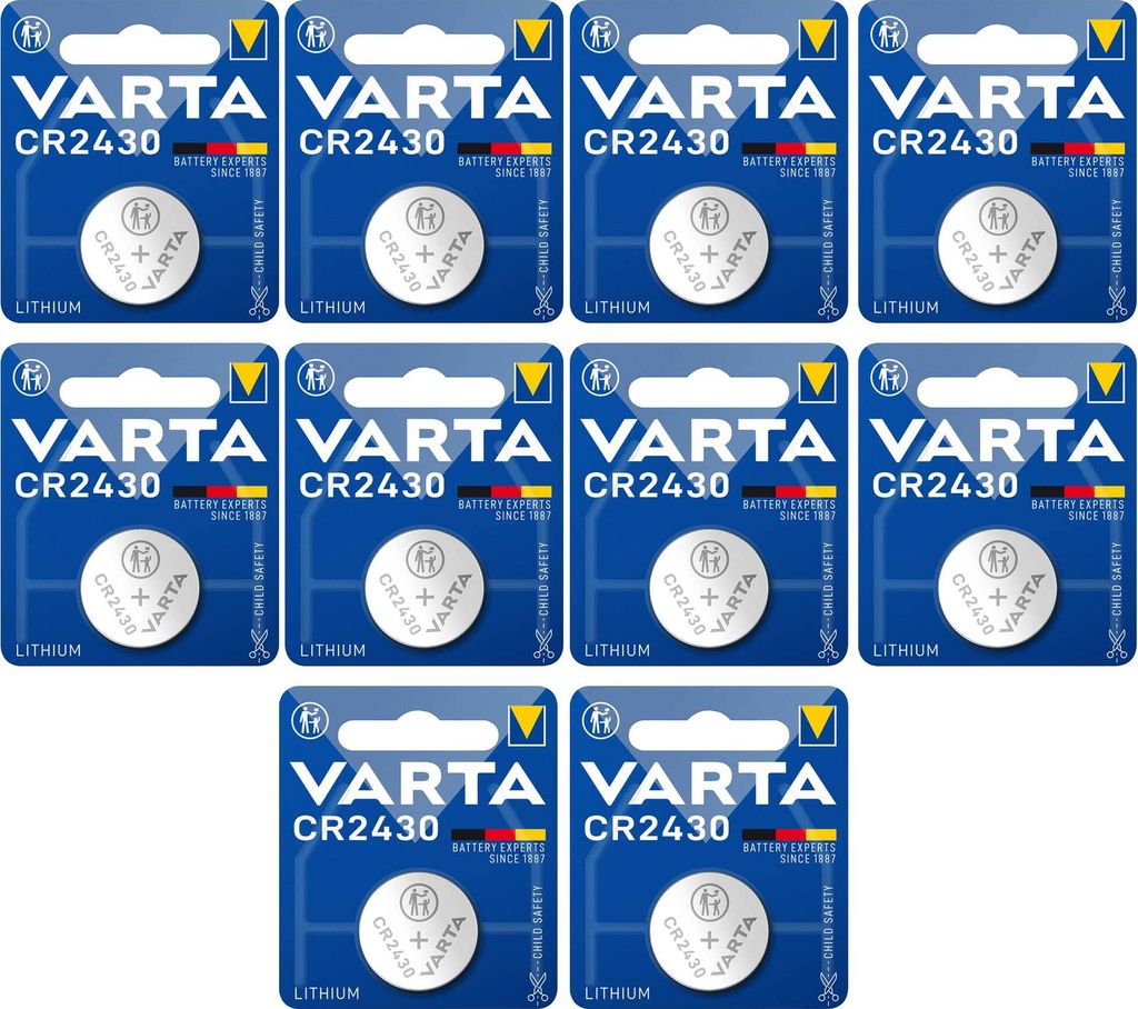 10x Varta Knopfzelle CR2430 Batterie 3V | Kaufland.de