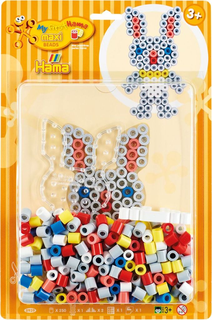 Nažehlovací korálky HAMA maxi "Rabbit" v blistru 250