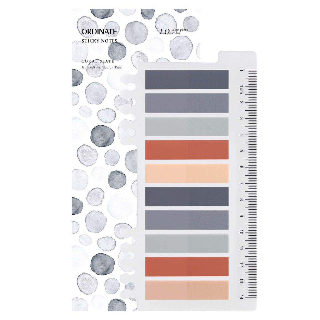 Ordinate-Coral Slate | Sticky Notes | Index Sticky Notes