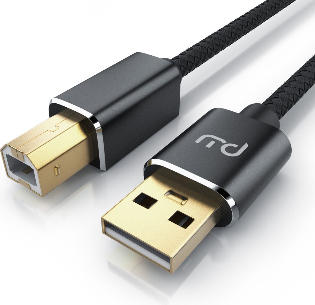 Primewire USB 2.0 Drucker / Scanner Kabel mit Nylonmantel
