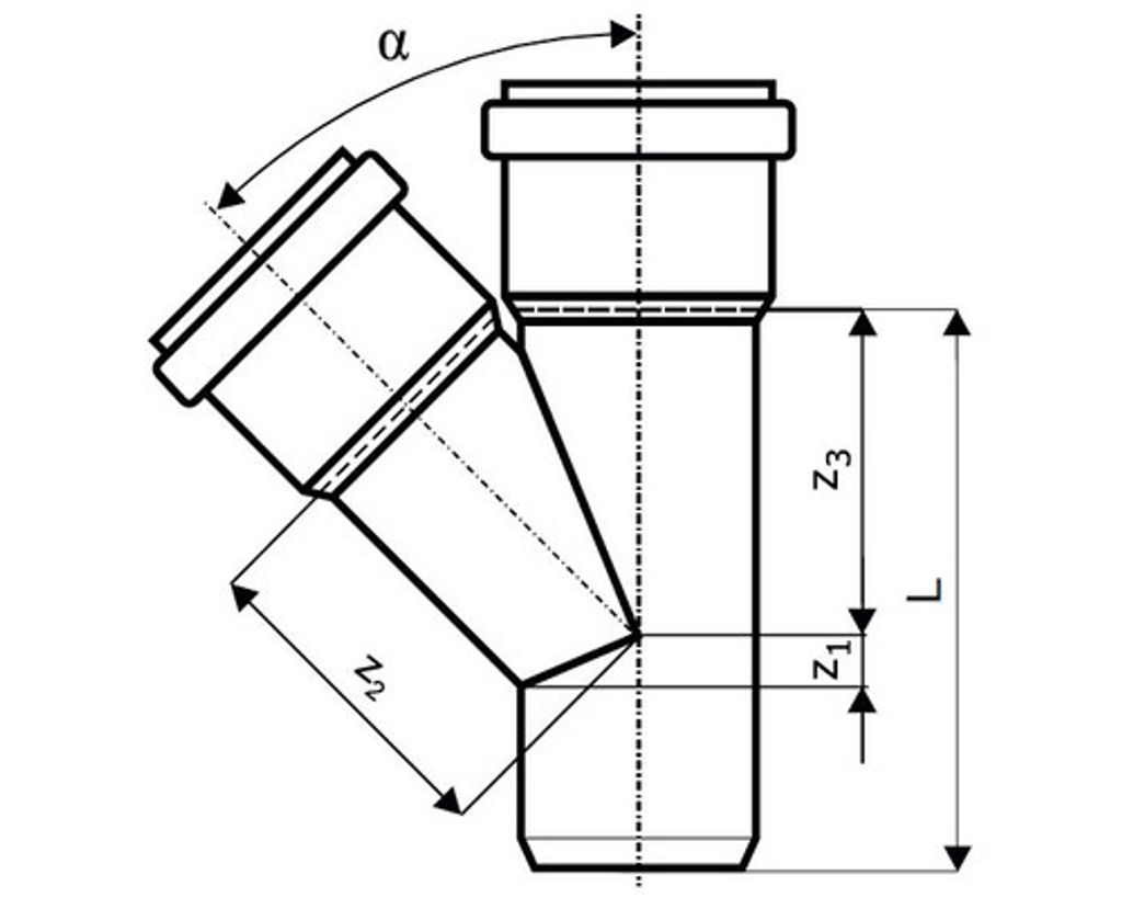 HT-EA Abzweig 67,5° DN 110/110 mm Rohr | Kaufland.de