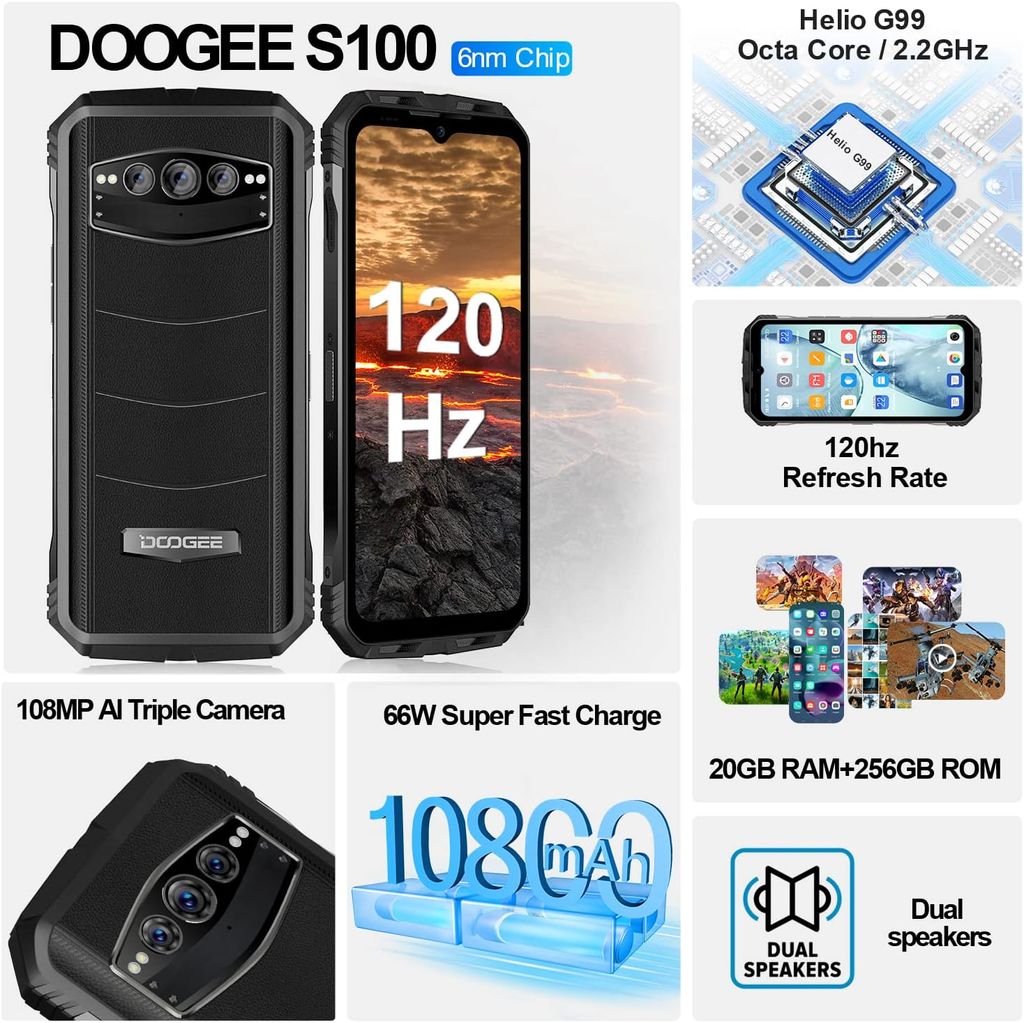 DOOGEE S100 4G Outdoor Handy 20GB+256GB | Kaufland.de