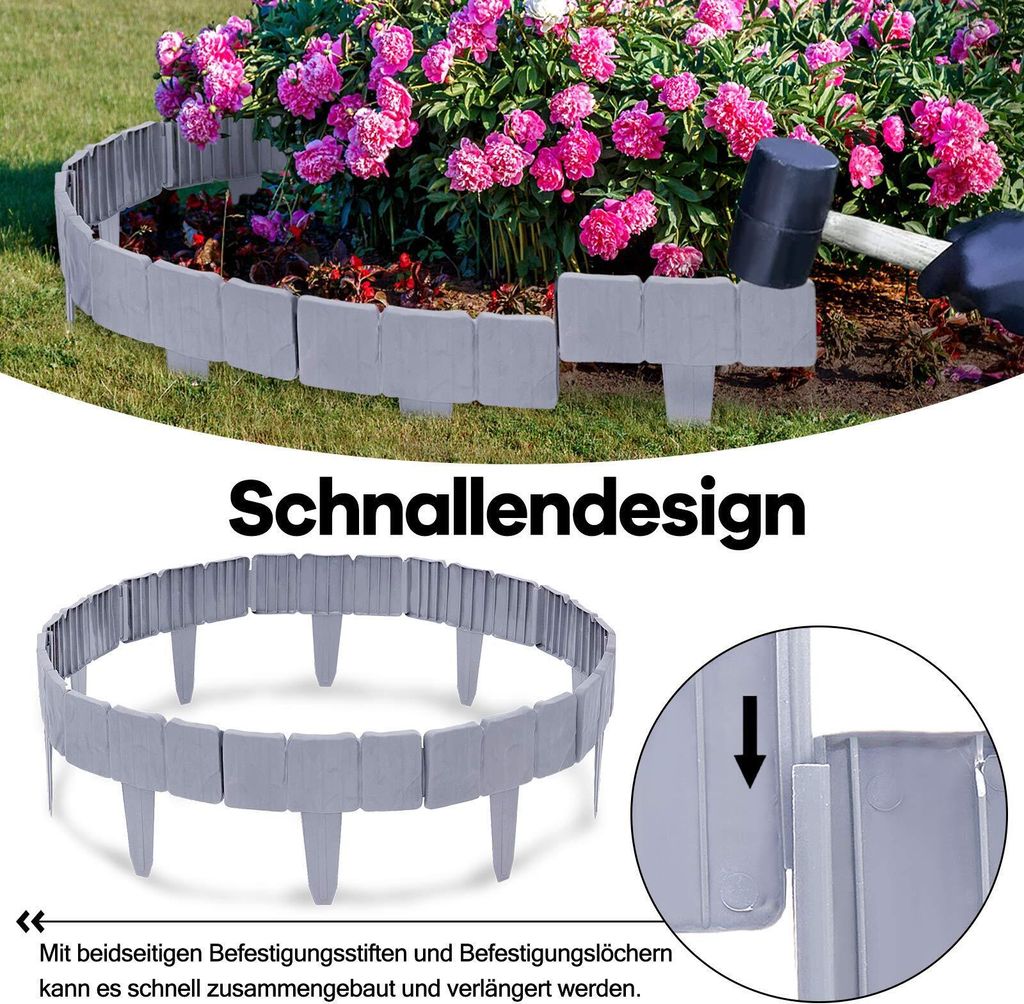 Sessamen-LP 40Pcs Rasenkante Kunstoff 10m | Kaufland.de