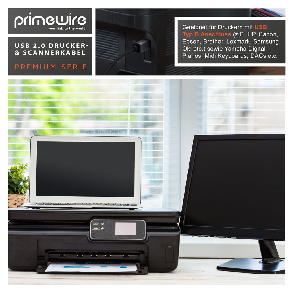 Primewire USB 2.0 Drucker / Scanner Kabel mit | Kaufland.at