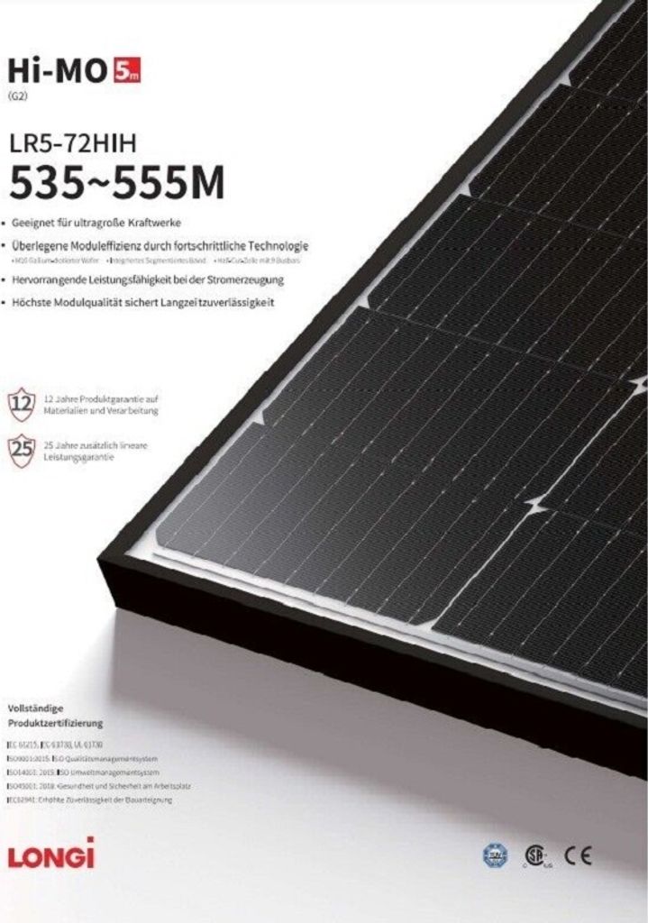 0% MwSt. 1 x Solarmodul 545 W LONGI Solar | Kaufland.de