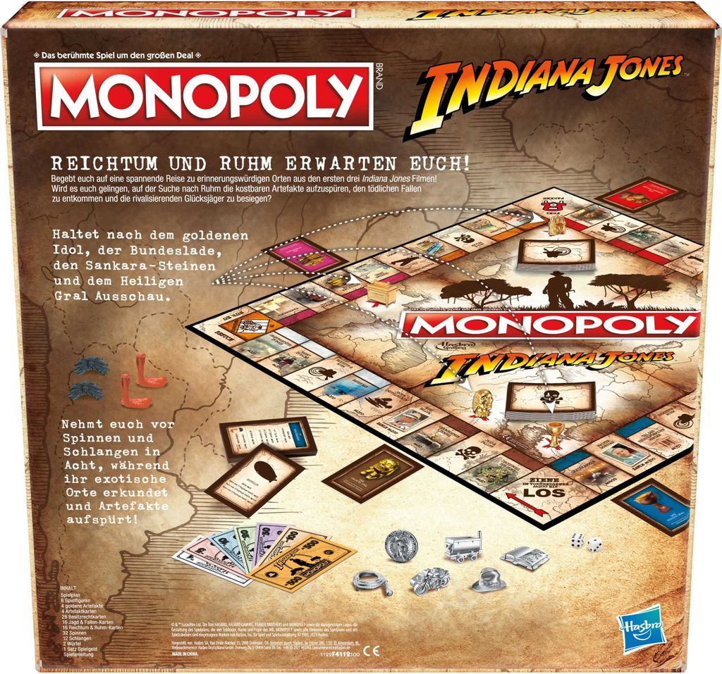 Hasbro - Monopoly Indiana Jones Stolová hra | Kaufland.sk